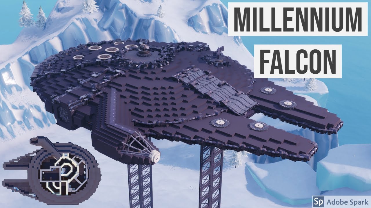 Players Re-create the Millennium Falcon at Fortnite - Fantha Tracks ...