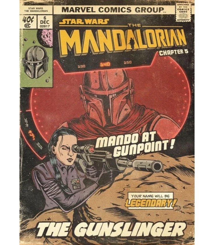 The Mandalorian in the style of a vintage Marvel Comic - Fantha Tracks ...