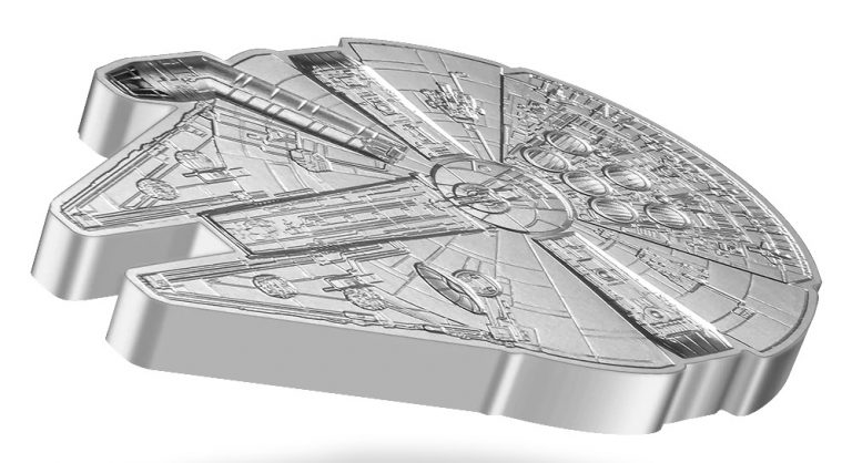 Millennium Falcon Shaped 3oz Silver Coin! - Fantha Tracks | Daily Star ...