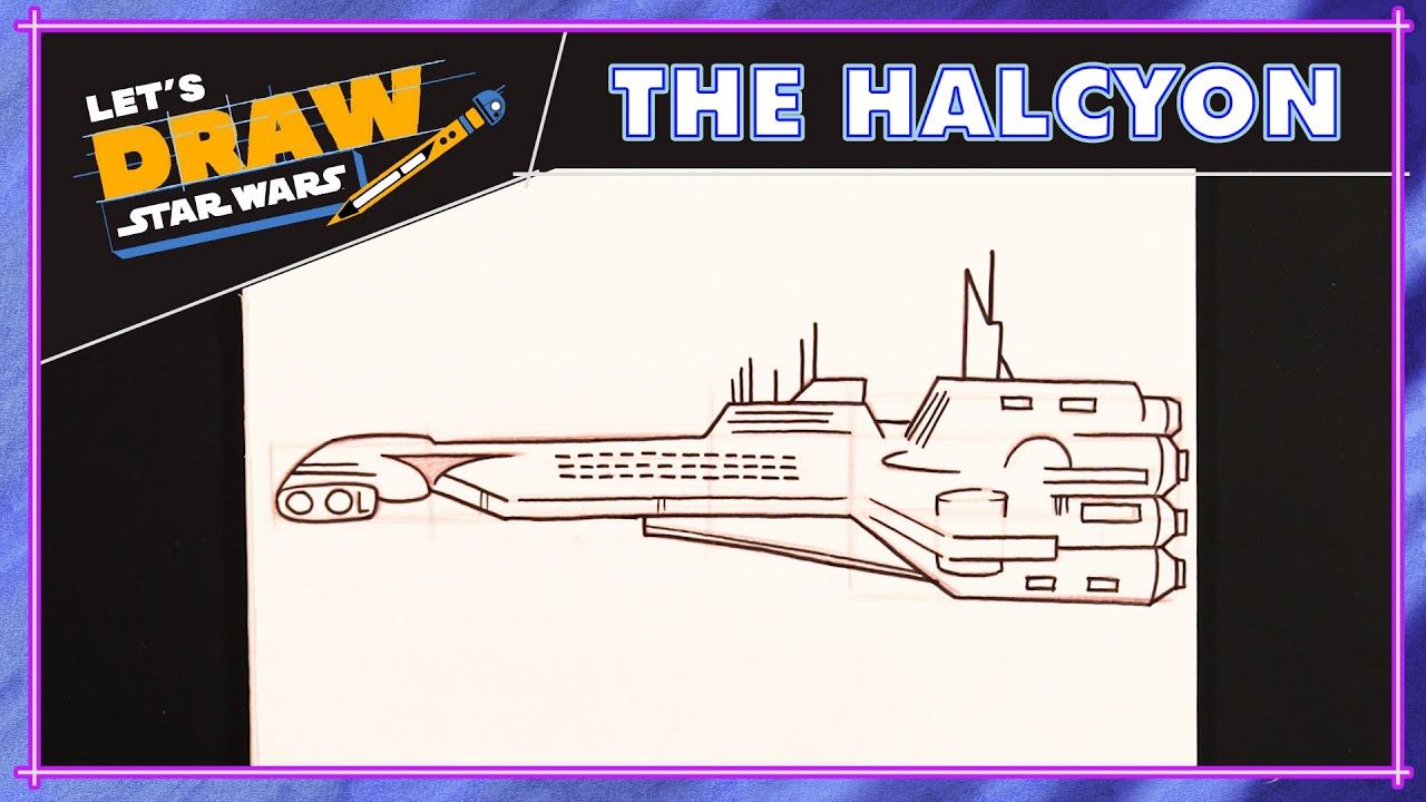 Let's Draw Star Wars: How to Draw the Halcyon - Fantha Tracks | Daily ...