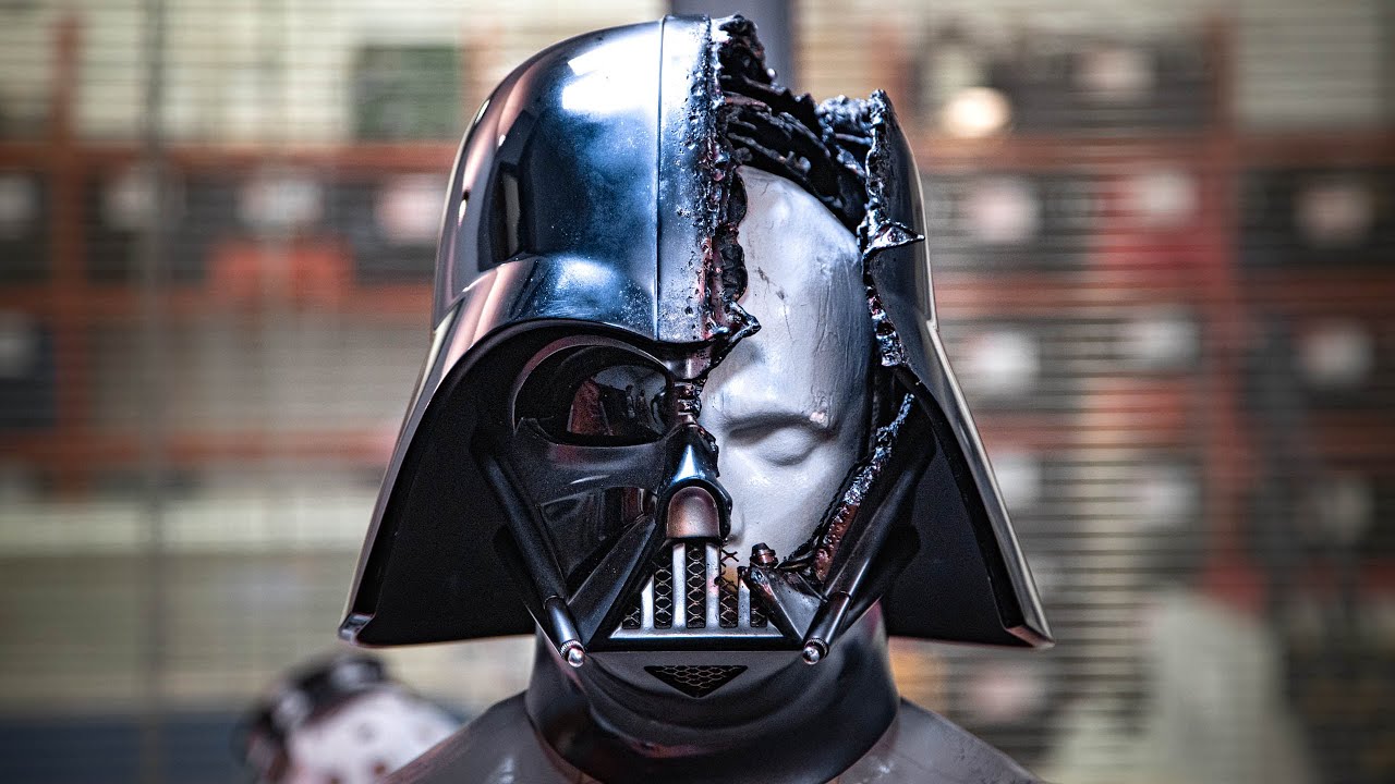 Adam Savage's Tested: The battle-damaged helmet of Darth Vader from Obi ...