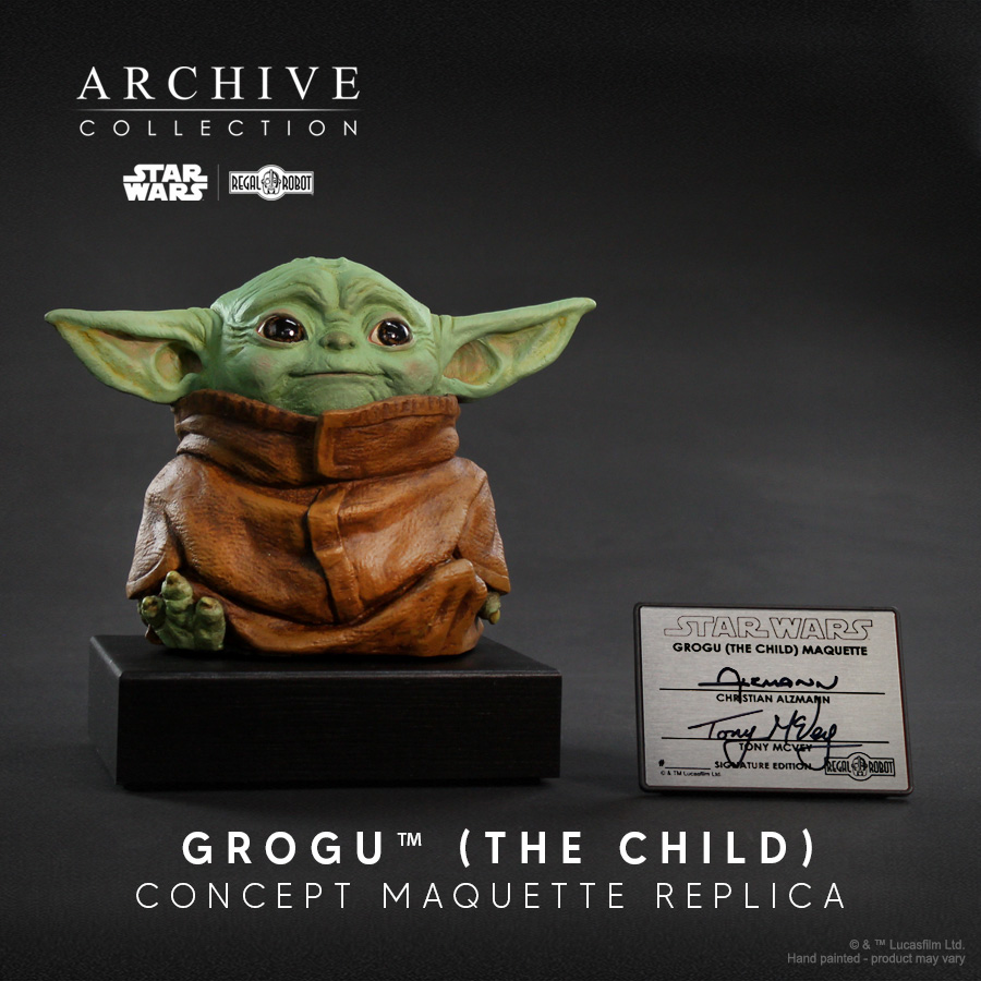 The Mandalorian Grogu (The Child) Concept Maquette Dual Signature ...
