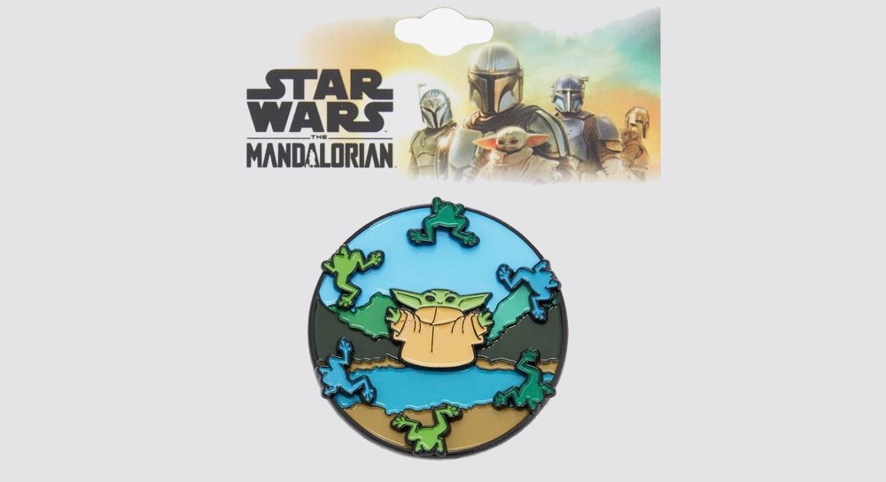 BoxLunch: The Mandalorian Grogu with Frogs Spinning Pin - Fantha Tracks ...