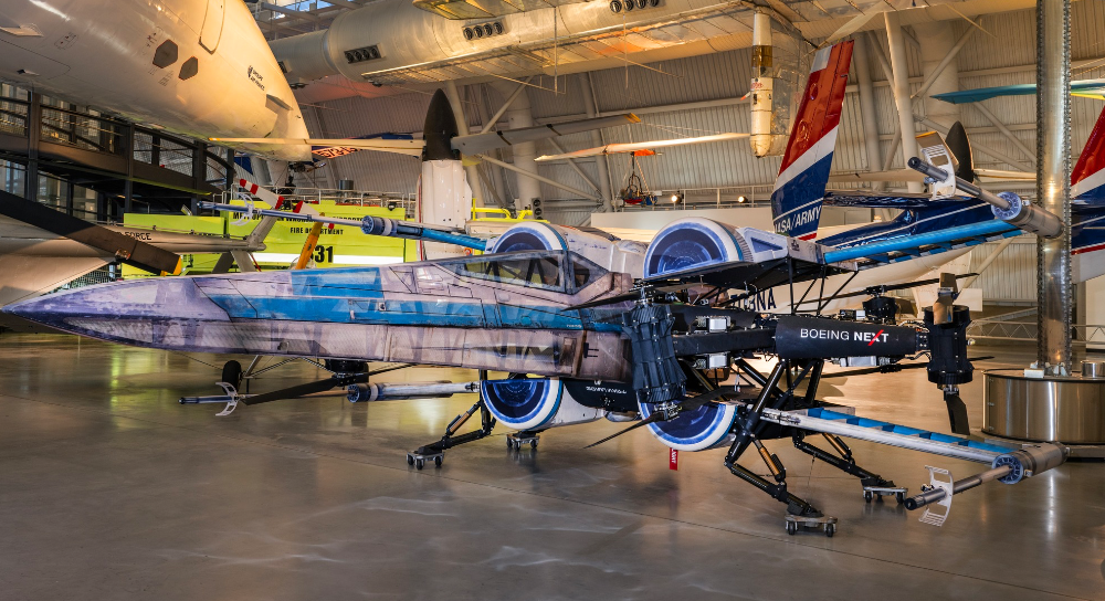 Galaxy's Edge X-Wing / Boeing Drone Goes On Display In Virginia ...