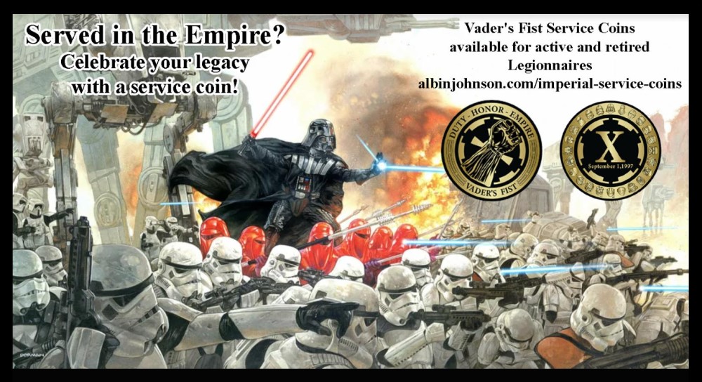 501st Legion: Vader's Fist Service Coins for active and retired members ...